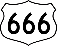 Highway 666 Sign Sticker Shipped Fast & Free!