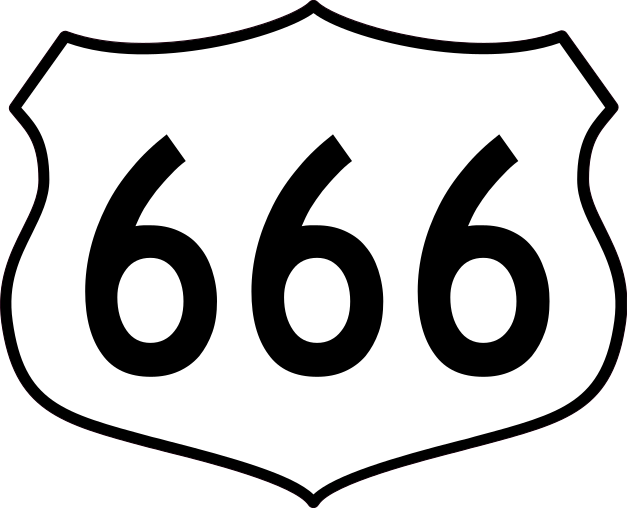 Highway 666 Sign Sticker Shipped Fast & Free!