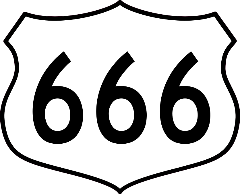 Highway 666 Sign Sticker Shipped Fast & Free!