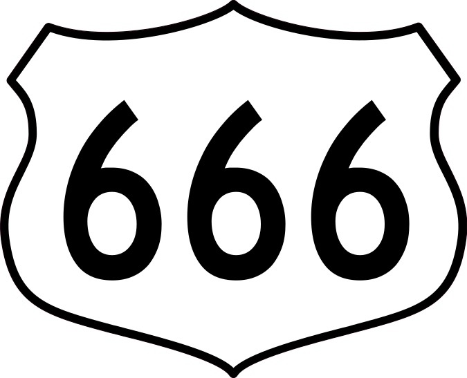 Order Your Highway 666 Sign Sticker Today - Free Shipping!