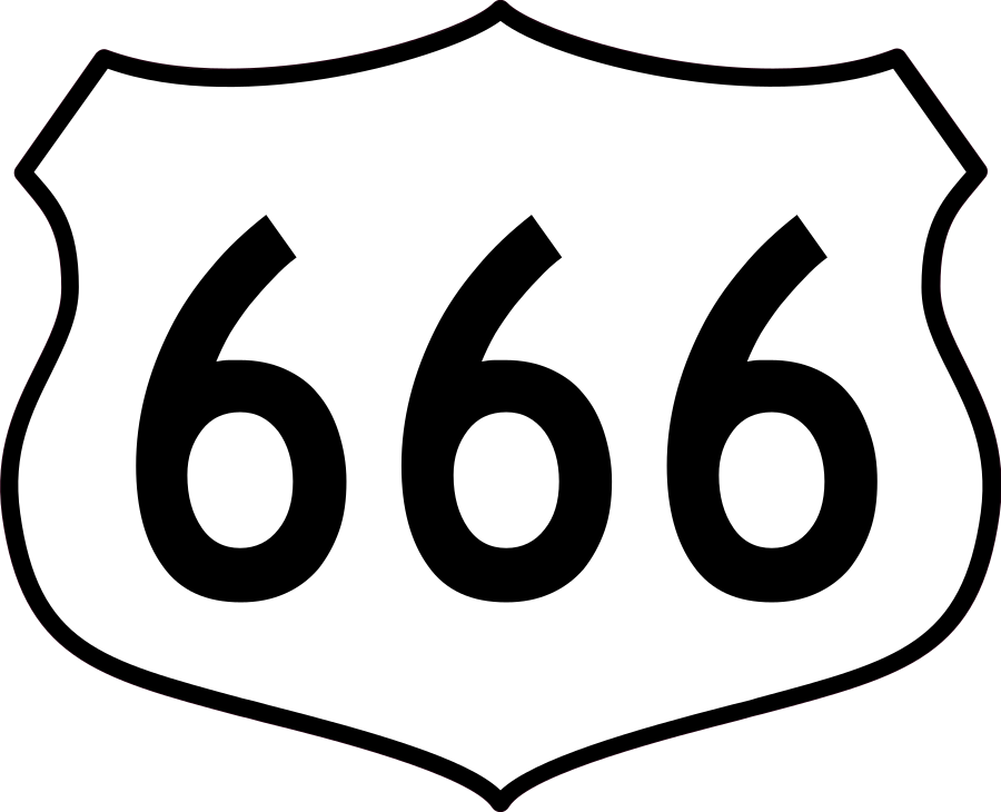 Order Your Highway 666 Sign Sticker Today - Free Shipping!