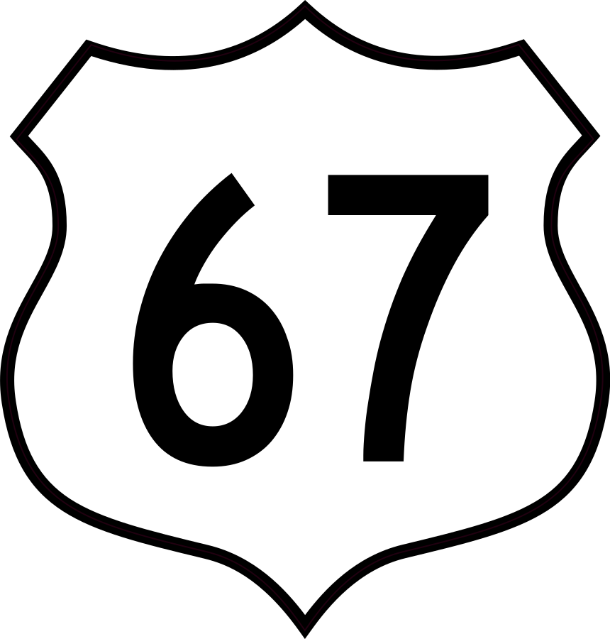 Highway 67 Sign Sticker Shipped Fast & Free!