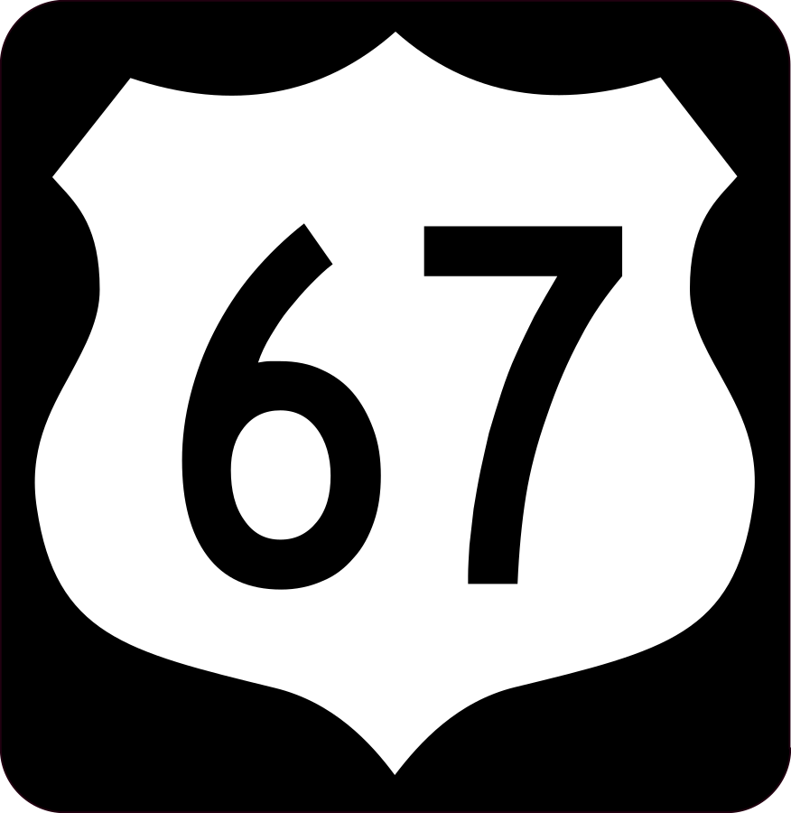 Highway 67 Sign With Black Border Magnet