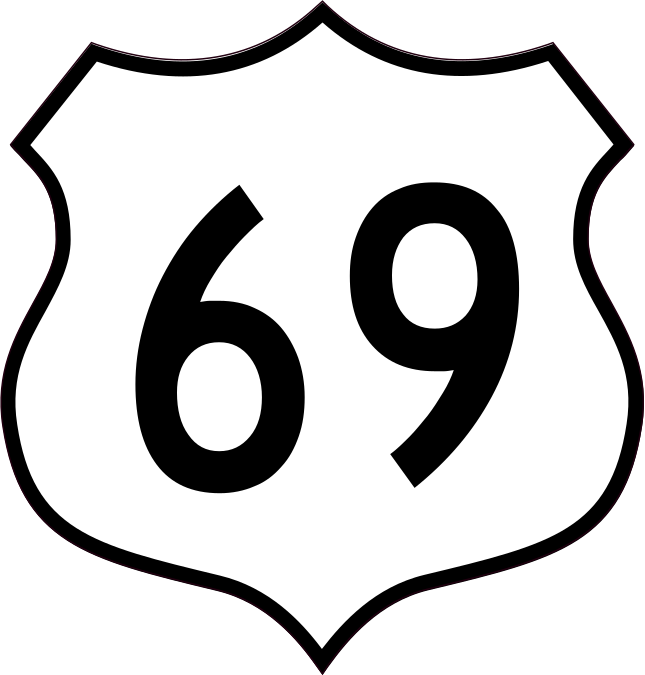 Order Your Highway 69 Sign Sticker Today - Free Shipping!