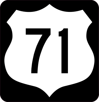 Highway 71 Sign With Black Border Sticker Shipped Fast & Free!