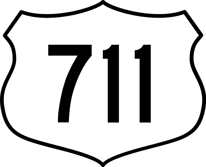 Highway 711 Sign Sticker