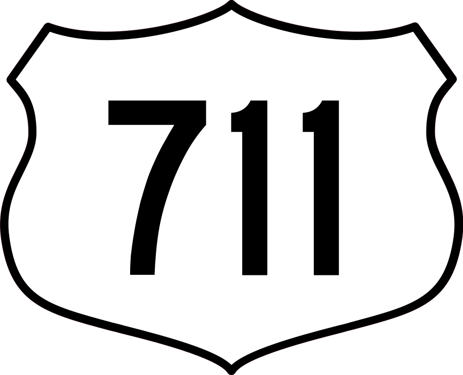 Highway 711 Sign Sticker