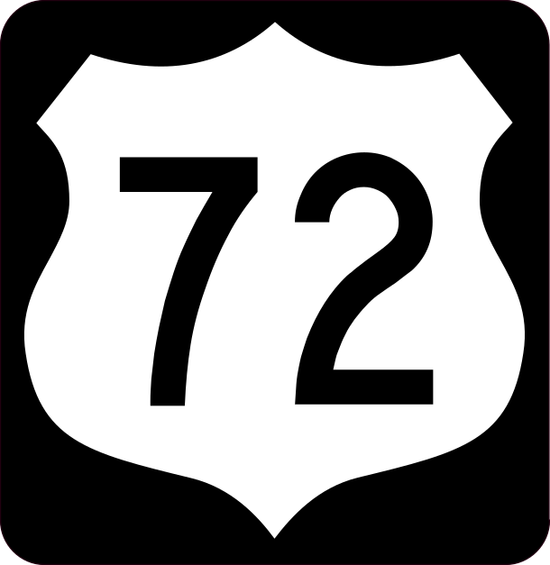 Highway 72 Sign With Black Border Magnet - Fast Shipping & No Minimums