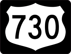 Highway 730 Sign With Black Border Sticker Shipped Fast & Free!