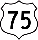 Highway 75 Sign Sticker Shipped Fast & Free!