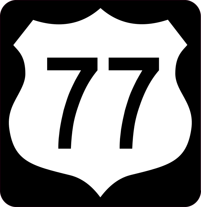 Highway 77 Sign With Black Border Magnet