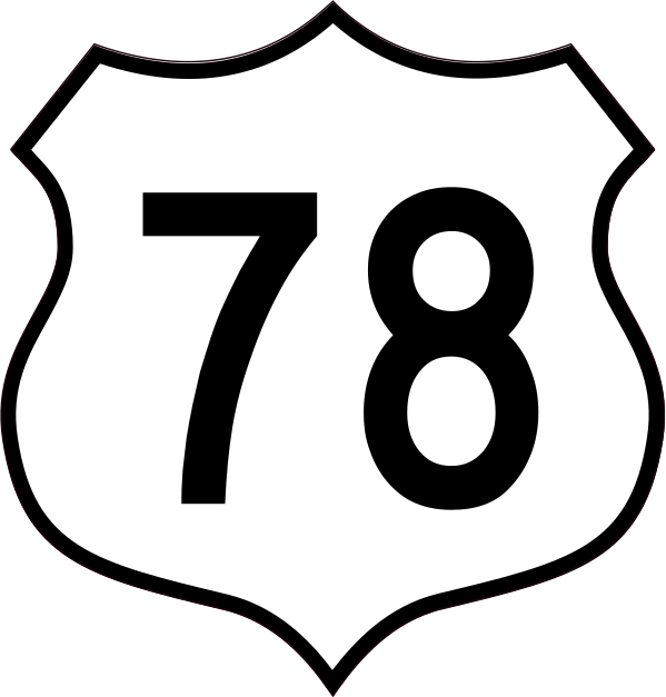 Order Your Highway 78 Sign Sticker Today - Free Shipping!