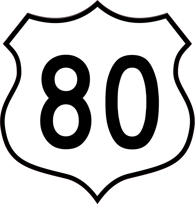 Highway 80 Sign Magnet