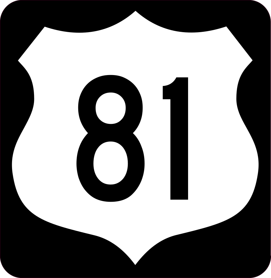 Highway 81 Sign With Black Border Magnet