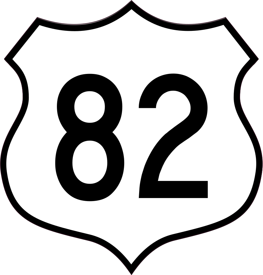 Highway 82 Sign Sticker - Fast Shipping & No Minimums