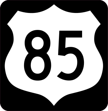 Vibrant, High-Quality Highway 85 Sign With Black Border Stickers