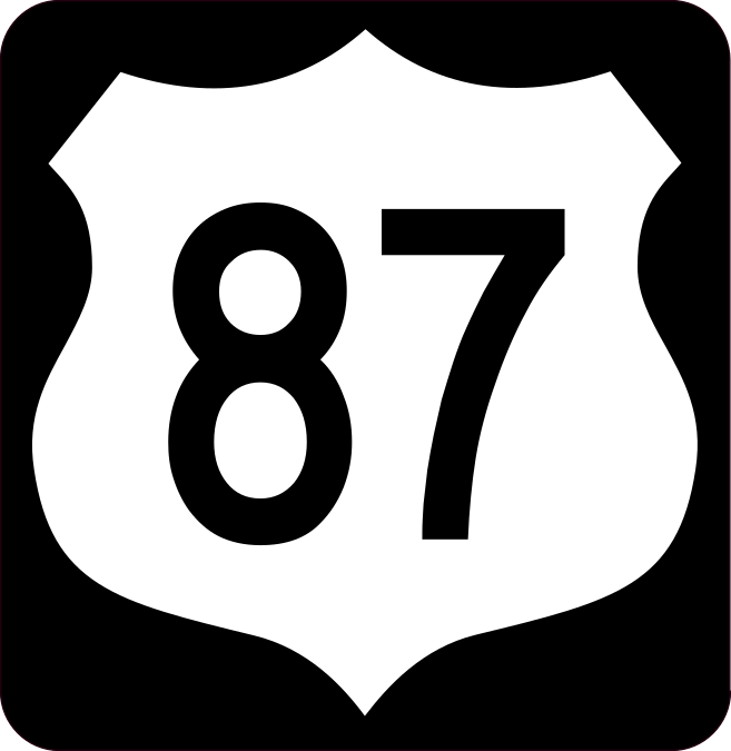Highway 87 Sign With Black Border Magnet