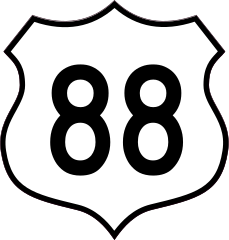 Highway 88 Sign Sticker - Fast Shipping & No Minimums