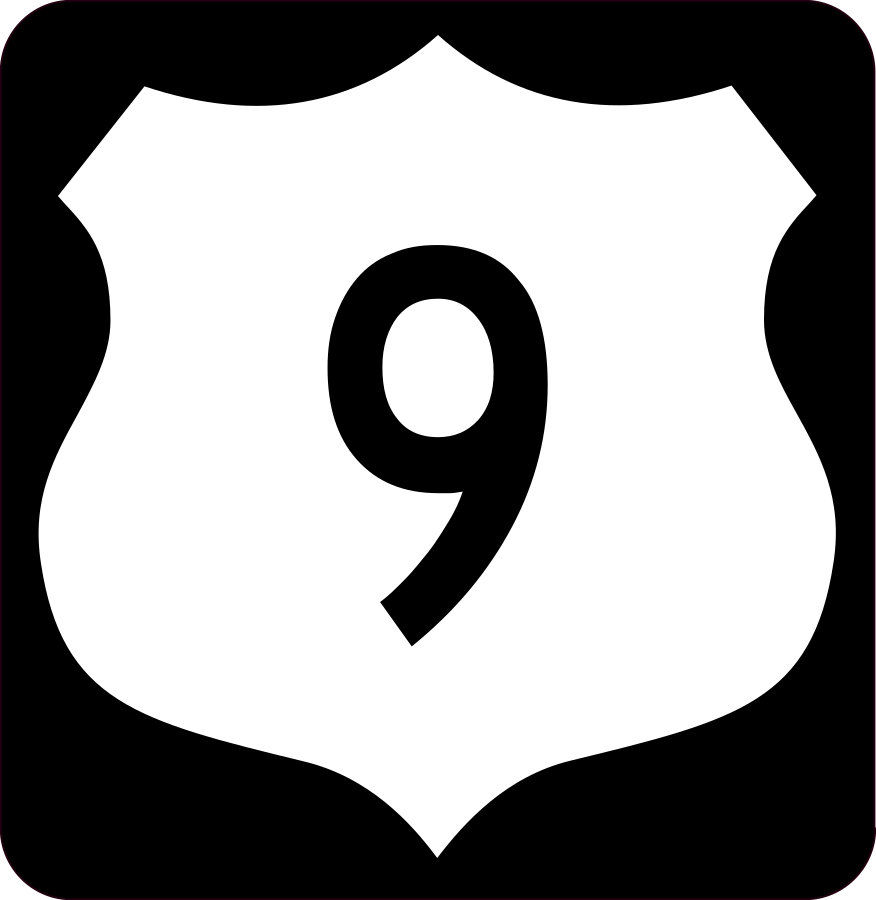 Highway 9 Sign With Black Border Sticker Shipped Fast & Free!