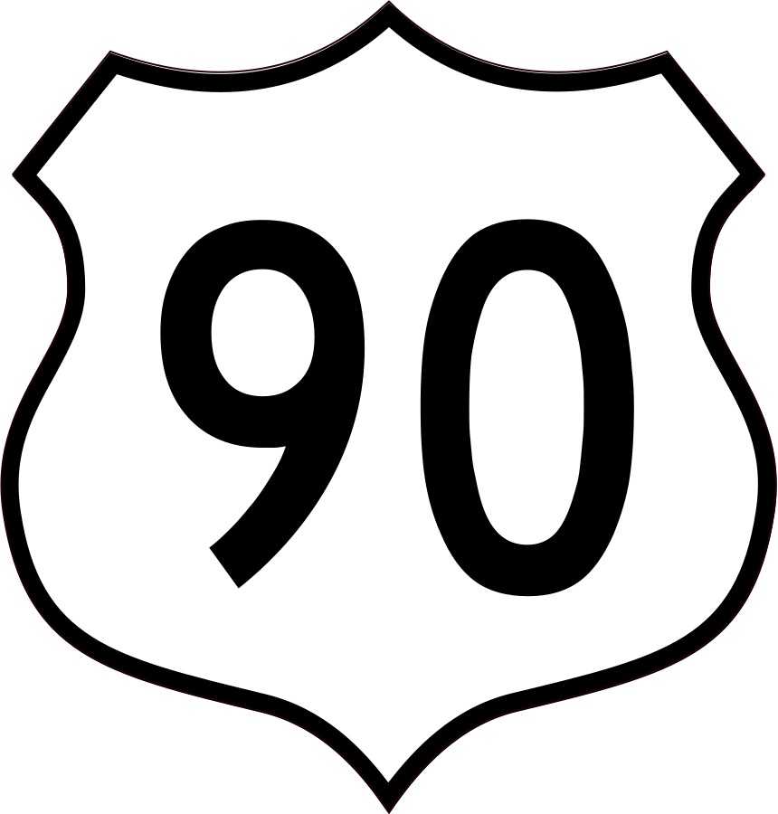 Highway 90 Sign Sticker Shipped Fast & Free!