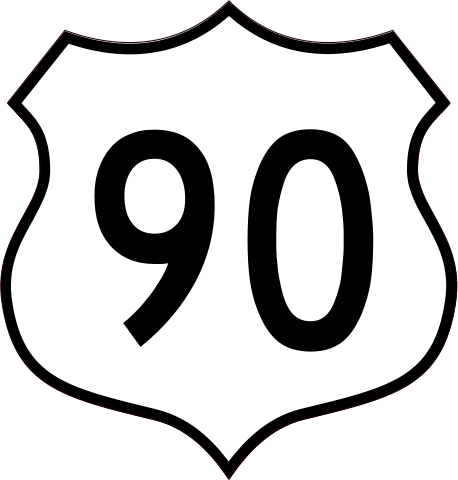 Highway 90 Sign Sticker Shipped Fast & Free!