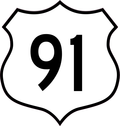 Vibrant, High-Quality Highway 91 Sign Stickers
