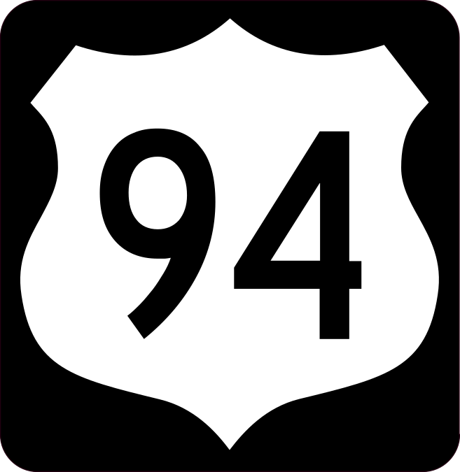 Highway 94 Sign With Black Border Sticker