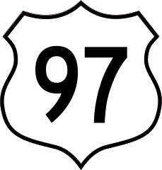 Vibrant, High-Quality Highway 97 Sign Stickers