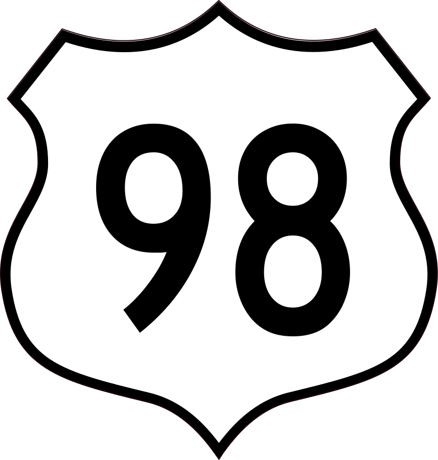 Highway 98 Sign Sticker