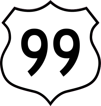 Highway 99 Sign Sticker Shipped Fast & Free!