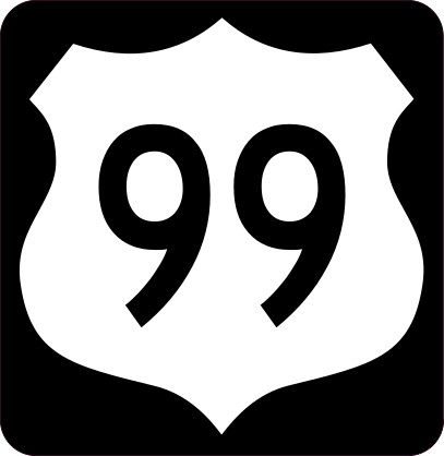 Highway 99 Sign With Black Border Magnet - Fast Shipping & No Minimums