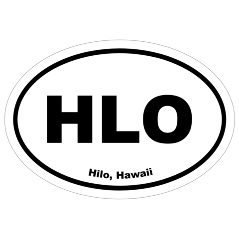 Hilo, Hawaii Oval Stickers