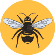 Honey Bee Circle Sticker