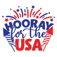 Hooray For The Usa | 4th Of July Lettering Sticker