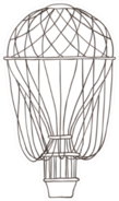 Hot Air Ballon Art Sticker