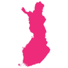 Hot Pink Map Of Finland Sticker