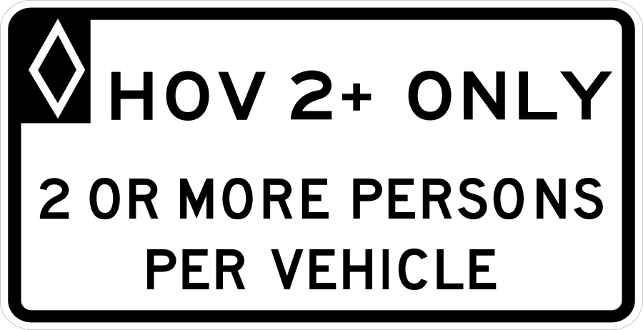 Hov 2+ 2 Or More Persons Per Vehicle Sticker
