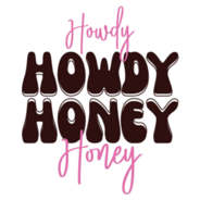 Howdy Honey Cowgirl Lettering Sticker