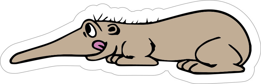 Vibrant, High-Quality Hungry Anteater Stickers