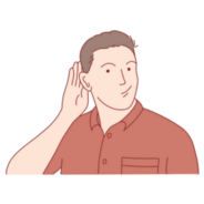 I Can't Hear You, Hand To Ear Sticker