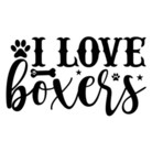 I Love Boxers Sticker