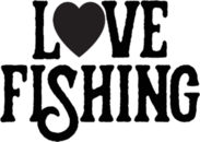 I Love Fishing Text Sticker