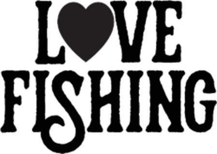 I Love Fishing Text Sticker