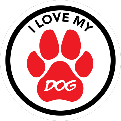 I Love My Dog Stickers | Dog Lover Stickers | Car Stickers