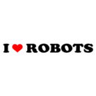 I Love Robots Sticker
