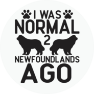 I Was Normal Newfie Sticker