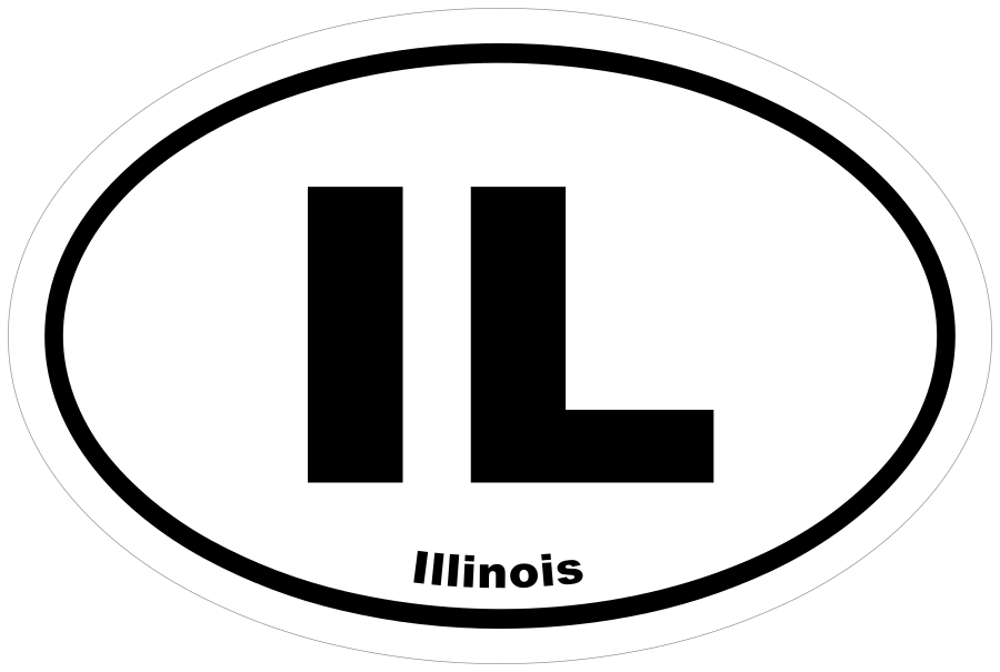 Illinois Il Oval Sticker