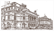 Illustrated View Of Vienna Austria’s Capital Sticker