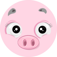 Illustration Of Cheerful Happy Pig Face Sticker
