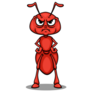 Illustration Of Cute Angry Ant Sticker